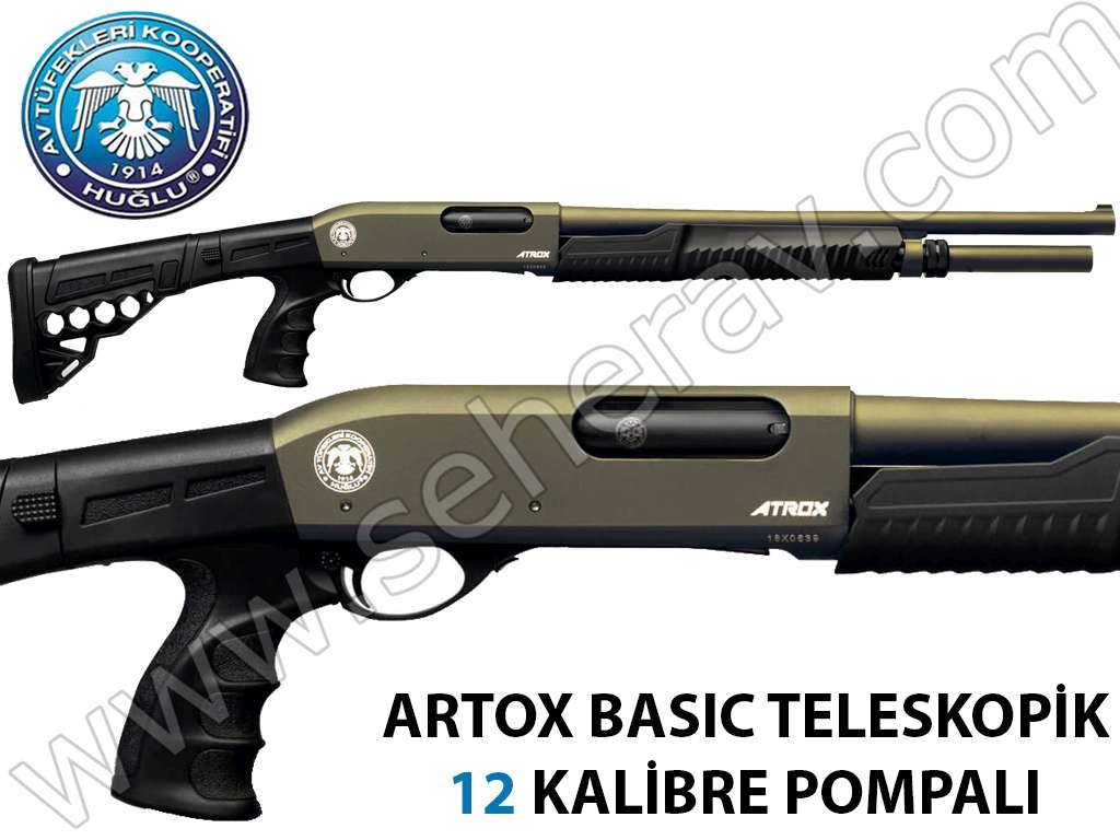 HUĞLU ATROX BASIC TELESKOPİK YEŞİL 12 KALİBRE POMPALI : Seher Av Market